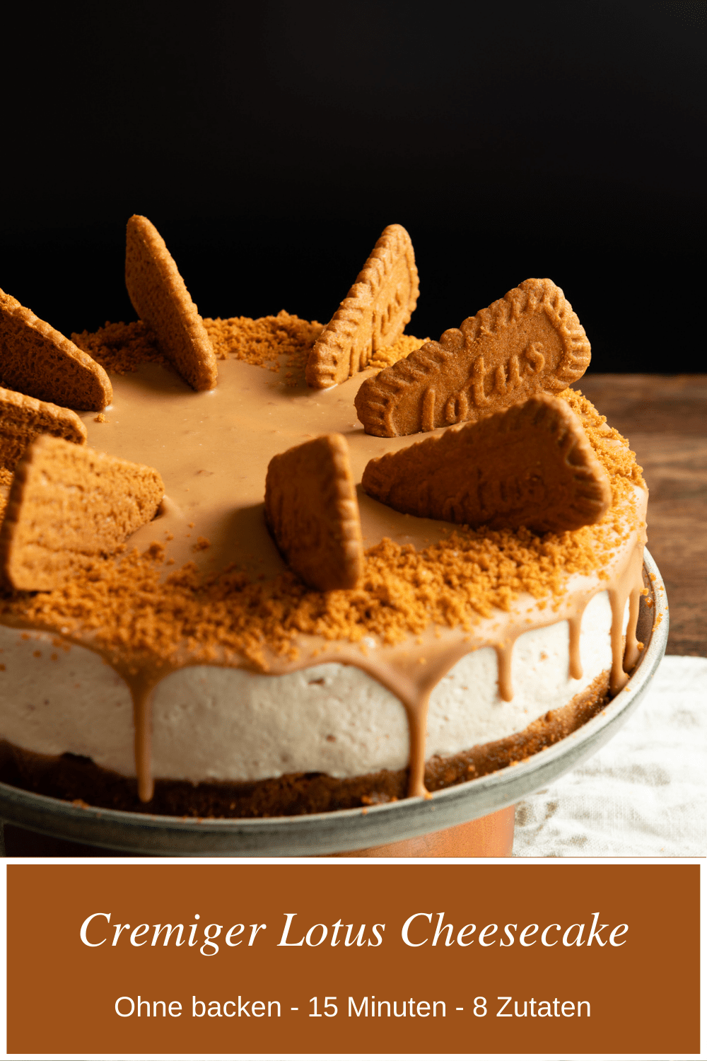 Leckeres Lotus Cheesecake Rezept ohne Backen (Lotus Creme & Kekse)